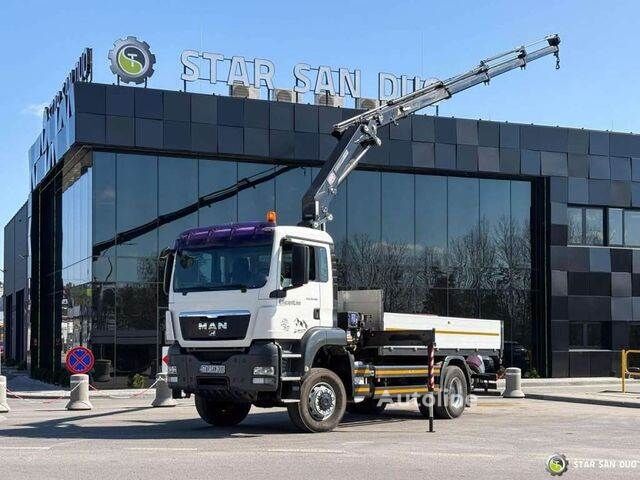MAN TGS 18.360 4x4 HMF 1720 K4 Crane KRAN kamion s ravnom platformom