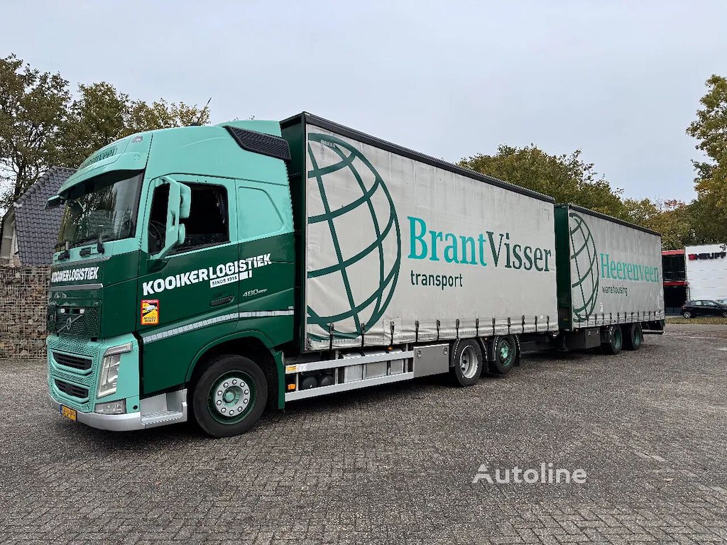 Volvo FH 460 Volumencombinatie 6 x 2 met aanhanger. kamion furgon