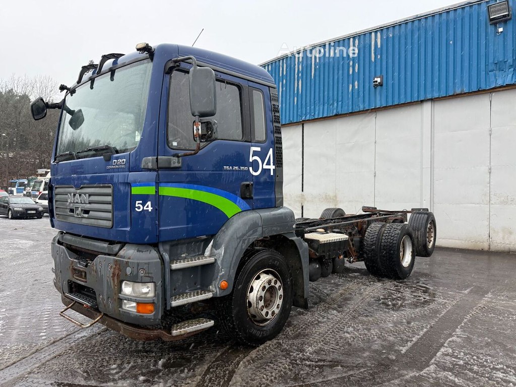 MAN TGA 26.350 6x2 manual steel front / air back kamion šasija