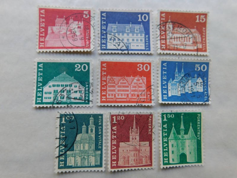 ŠVAJCARSKA 1968 KOMPLET SERIJA
