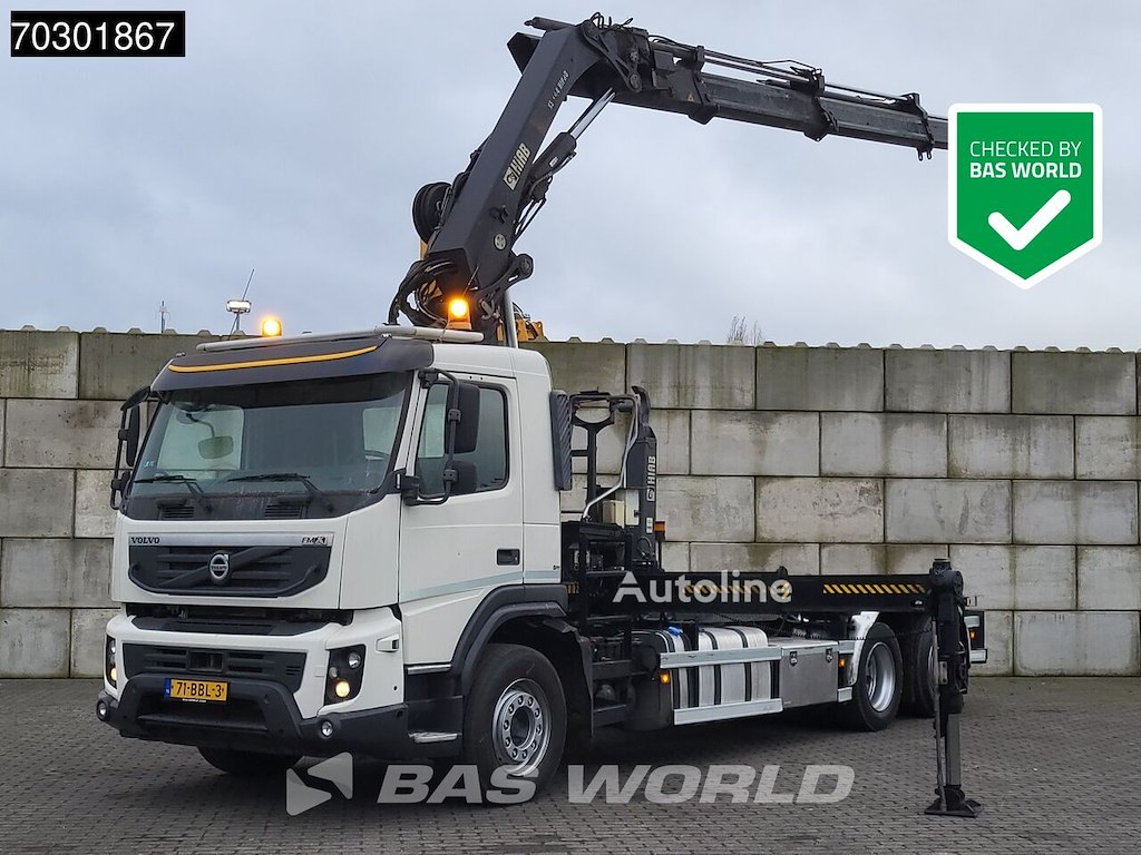 Volvo FMX 370 FMX 6X2 HIAB 244 E P-3 Hipro Kran + XR21S56 containersys kamion rol kiper
