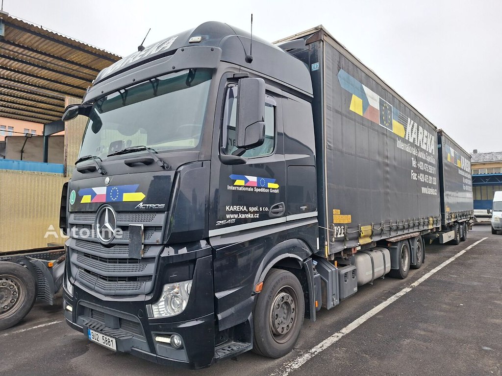 Prodaje se Mercedes-Benz ACTROS 2545 kamion sa kliznom ceradom na aukciji + prikolica sa kliznom ceradom