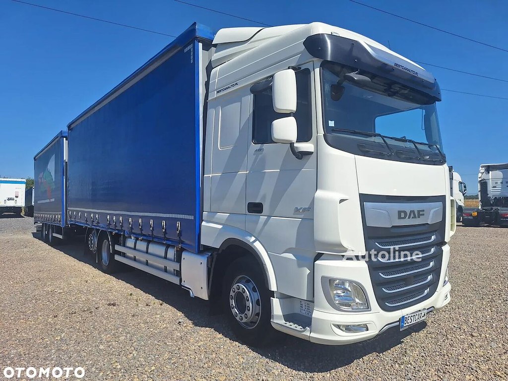DAF XF480 2020 TANDEM kamion sa klizna zavesa cerada + prikolica sa kliznom ceradom
