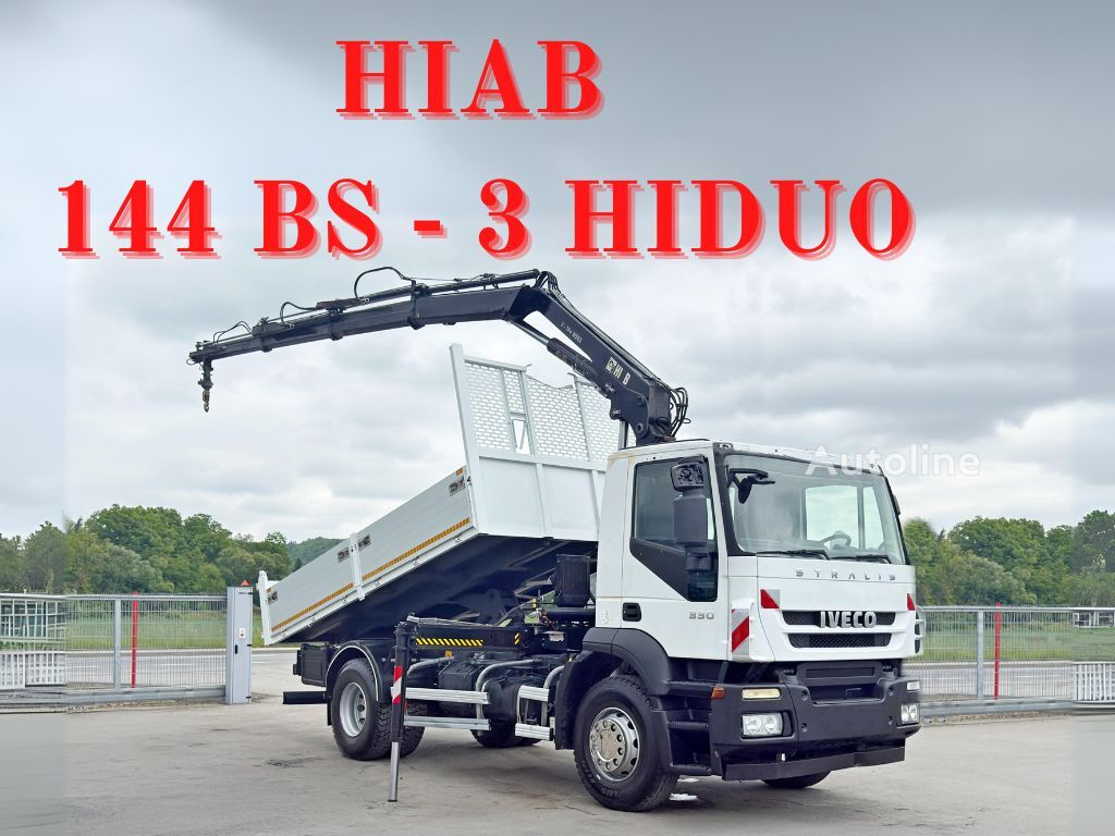 IVECO STRALIS 330 *HIAB 144 BS-3 HIDUO* TOPZUSTAND kamion kiper < 3.5t