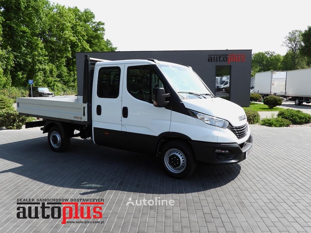 IVECO DAILY 35S12 SKRZYNIA PODWÓJNA KABINA DOKA 7 MIEJSC KLIMATYZACJA kamion s ravnom platformom < 3.5t
