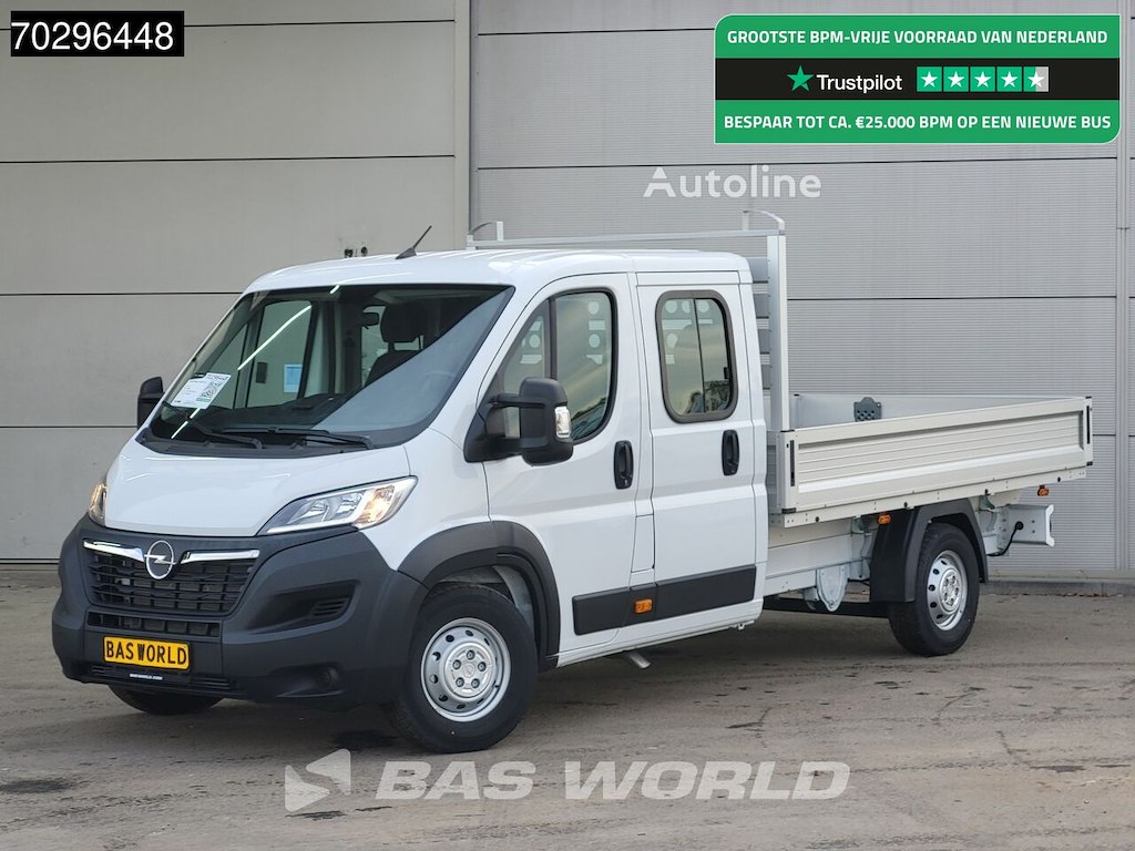 Novi Opel Movano 140PK Dubbel Cabine Open Laadbak Airco Cruise Euro6 Prits kamion s ravnom platformom < 3.5t