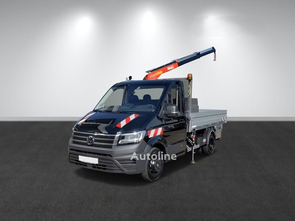 Novi Volkswagen Crafter 50 - Flatbed truck + crane kamion s ravnom platformom < 3.5t