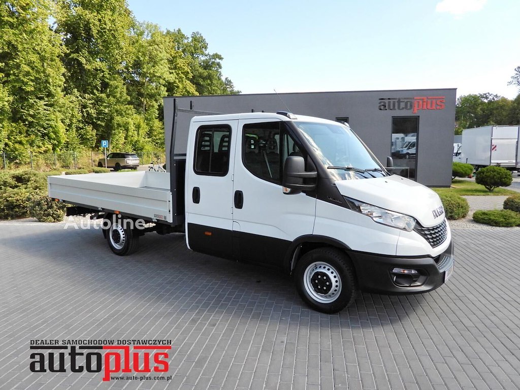 IVECO DAILY 35S14 SKRZYNIA PODWÓJNA KABINA DOKA 7 MIEJSC TEMPOMAT KLIM kamion s ravnom platformom < 3.5t