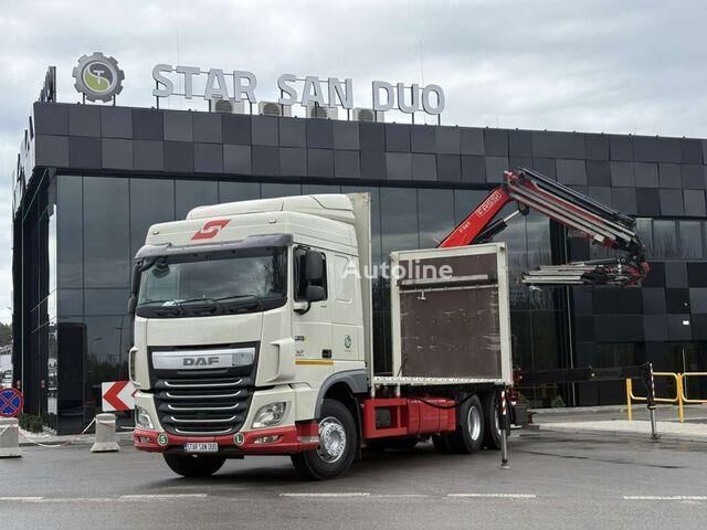 DAF XF 440 6x2 Fassi F365 FLY JIBCranePallet Grippe kamion platforma
