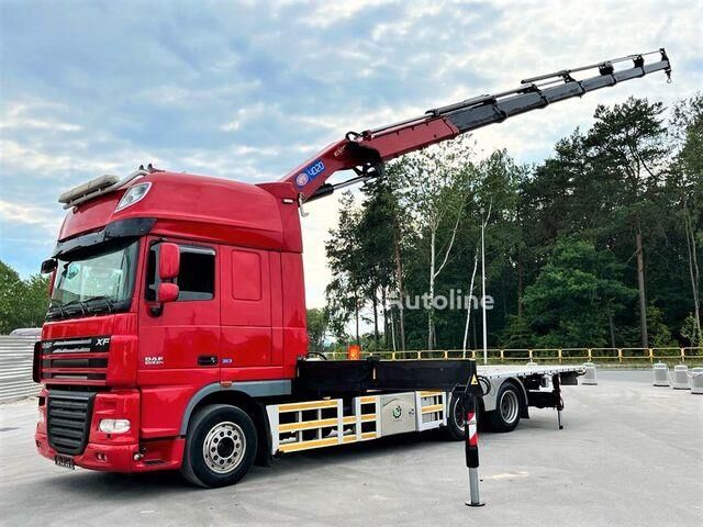 DAF XF 105 6x2 HMF 4020 EURO 5 KRAN CRANE kamion platforma