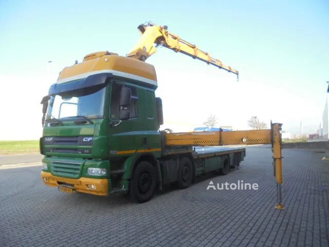 DAF CF 85 410 8X2 HIAB 422/5 HI PRO NL TRUCK kamion platforma