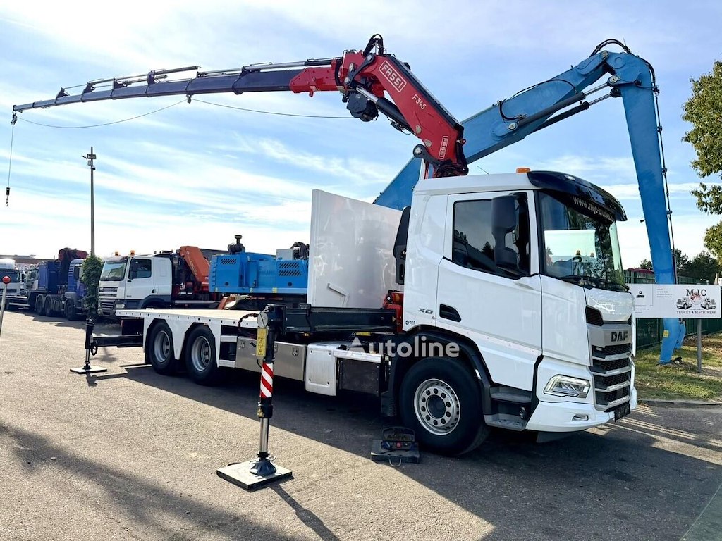 DAF XD 450 6x4 + (24m) CRANE FASSI F345 8x + WINCH - 35.000km - *TOP kamion platforma
