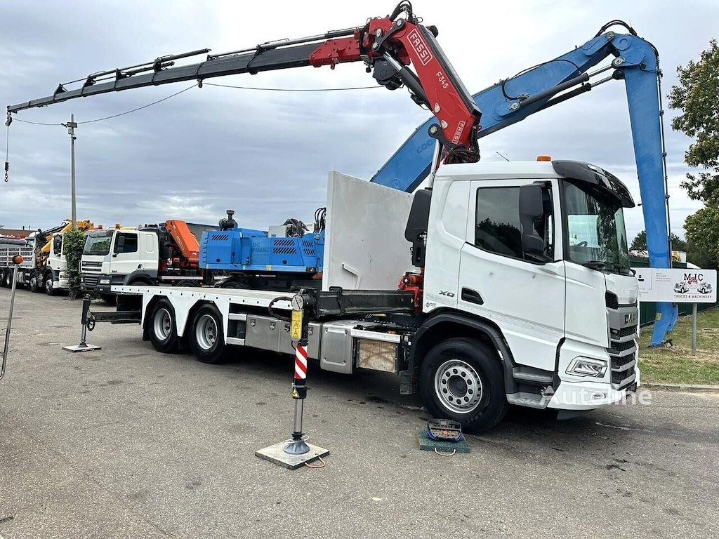 DAF XD 450 6x4 + (24m) CRANE FASSI F345 8x + WINCH - 35.000km - *TOP kamion platforma