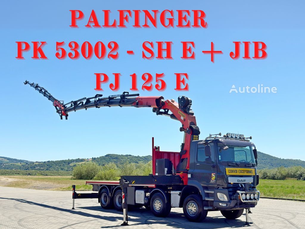 DAF CF 410 * PK 53002 - SH E/JIB PJ 125 E + FUNK*8x4 kamion platforma