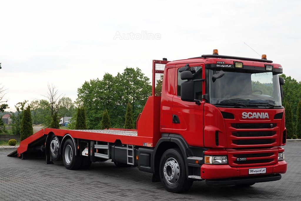 Scania G 360 / 6X2 / LAWETA / POMOC DROGOWA / OŚ SKRĘTNA I PODNOSZONA / šlep auto