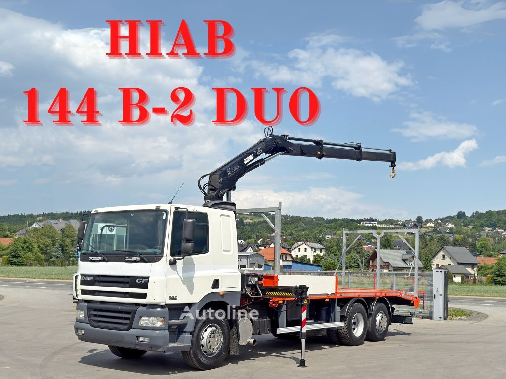 DAF CF 85.380*ABSCHLEPPWAGEN 7,20m+ HIAB 144 B-2 DUO šlep auto