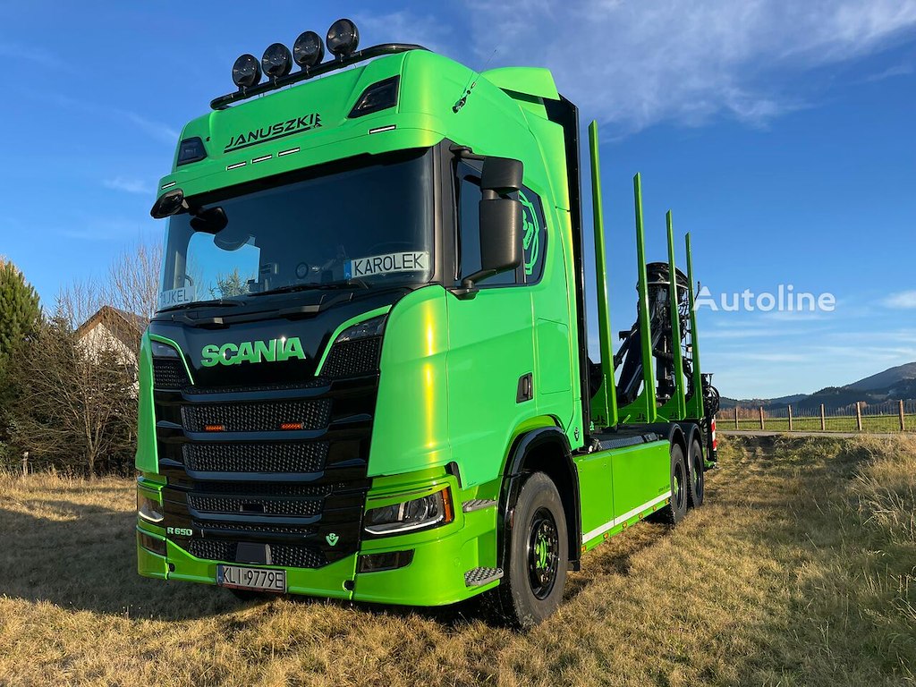 Scania 650 kamion za prevoz drva