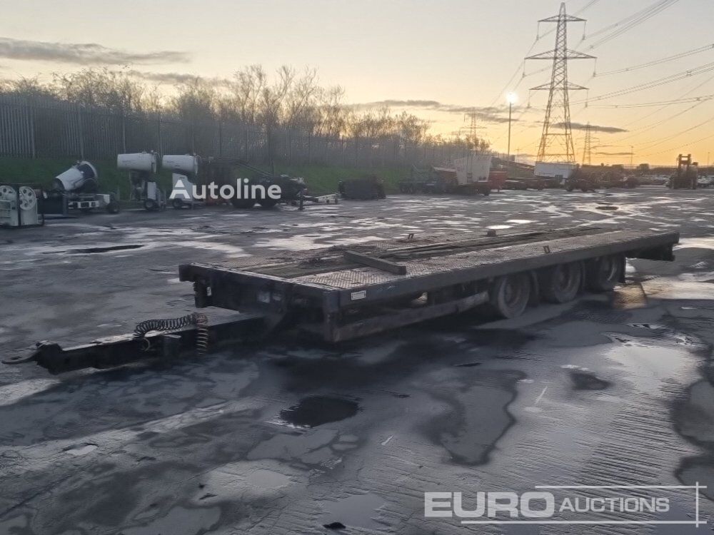 Prodaje se Tri Axle Draw Bar Flatbed Trailer, Twin Axle Draw Bar Flatbed Tr poluprikolicu platformu na aukciji