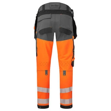 Portwest Radne pantalone ev442 - ev4 visokovidljive sa holster džepovima na skidanje, narandžasto-sive, vel.54 (38 inča) ( 64405 )