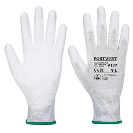 Portwest Rukavice a199 - antistatik sa pu dlanom, sive, vel.xxl ( 67129 )