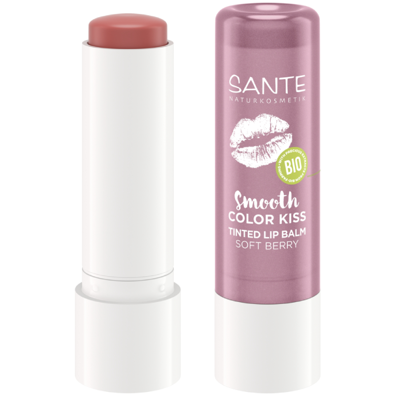 Sante smooth color kiss balzam za usne 02 Soft Berry 4,8g