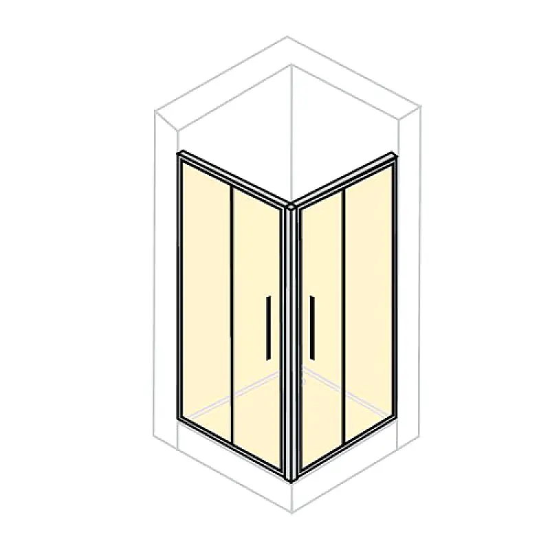 X1 kvadratna tuš kabina 80x80 Huppe