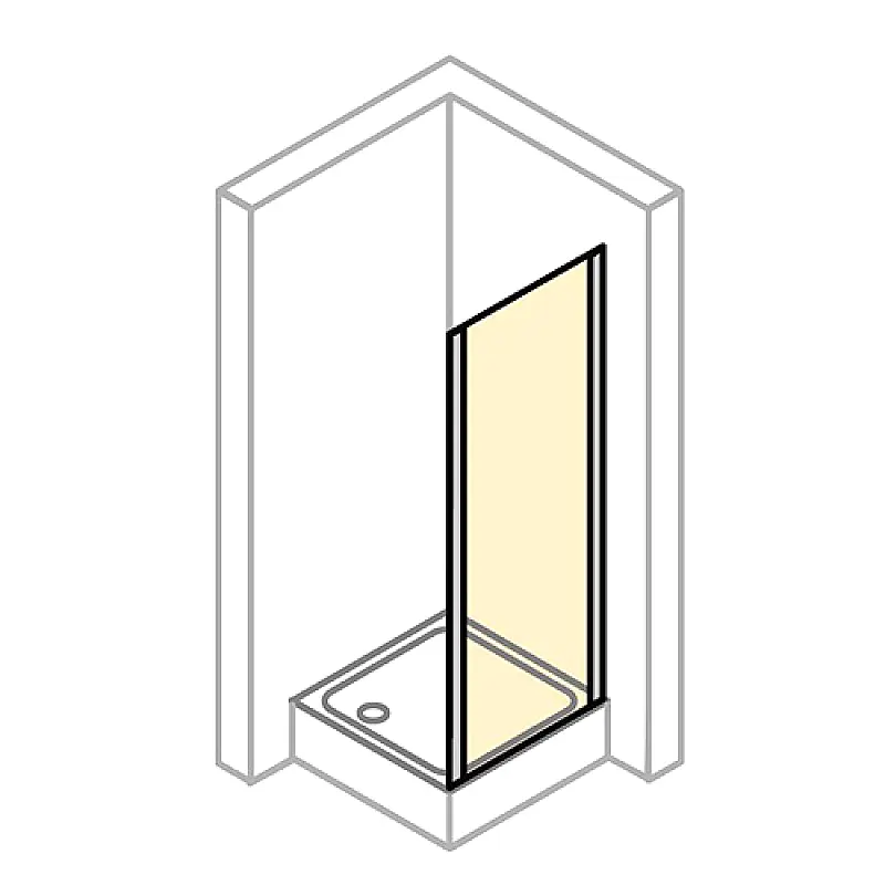 X1 h-200 panel bočni 80cm za tuš kabinu Huppe