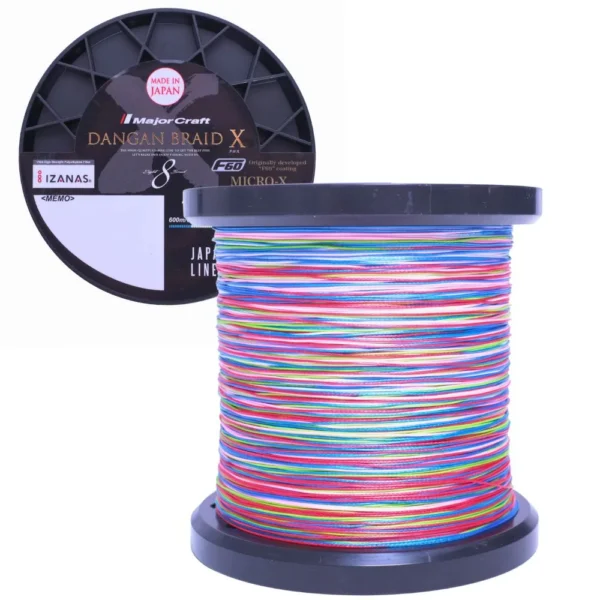 MAJOR CRAFT Ultra High Strength 8-Strand Braid Line DANGAN BRAID X8 600m Multicolor