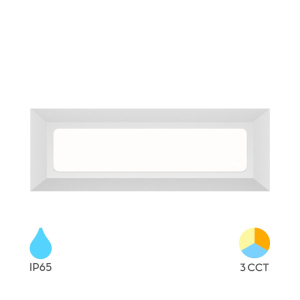 BRAYTRON Led zidna svetiljka BRY-VEKTA-B-RCT-WHT-3W-3IN1-IP65-WALL LIGHT