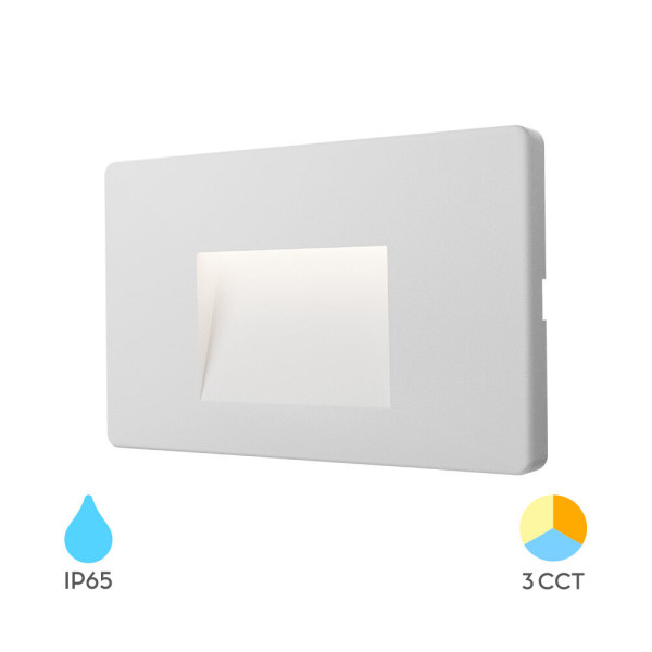 BRAYTRON Led zidna svetiljka BRY-VEKTA-B-SQR-WHT-3W-3IN1-IP65-WALL LIGHT