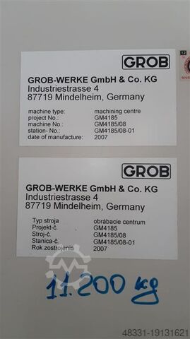 Machining Center - horizontalno
GROB-WERKE G300