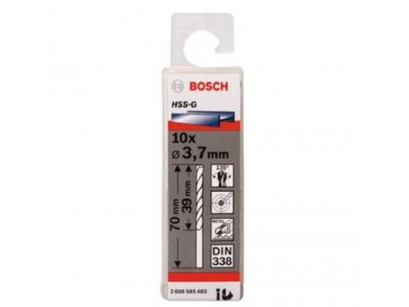 BOSCH Burgija za metal HSS-G, DIN 338 3,7 x 39 x 70 mm pakovanje od 10 komada