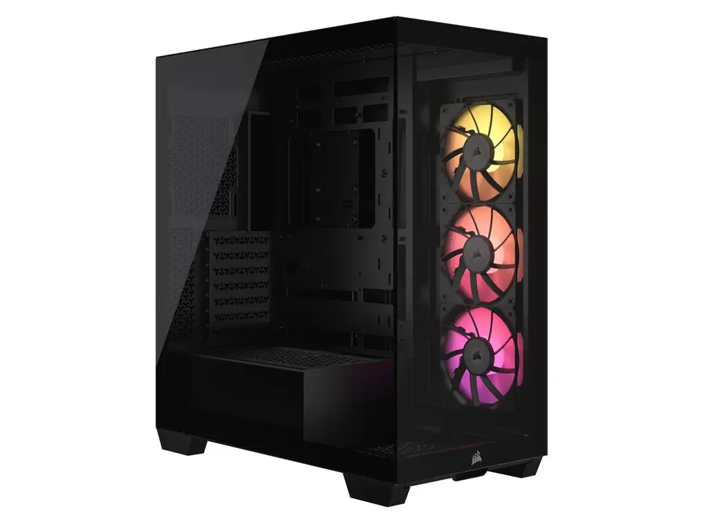 CORSAIR kuciste 3500X Mid-Tower/ATX/kaljeno staklo/bez napajanja/ARGB/crna