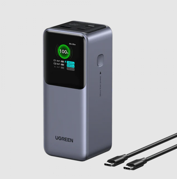 UGREEN 10000mAh Magnetic Wireless Power Bank Space Gray PB561