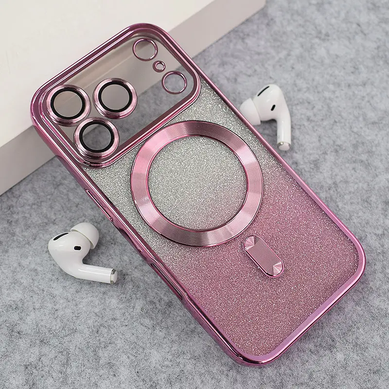 Maska za iPhone 17 Pro Mag Case Electroplated roze