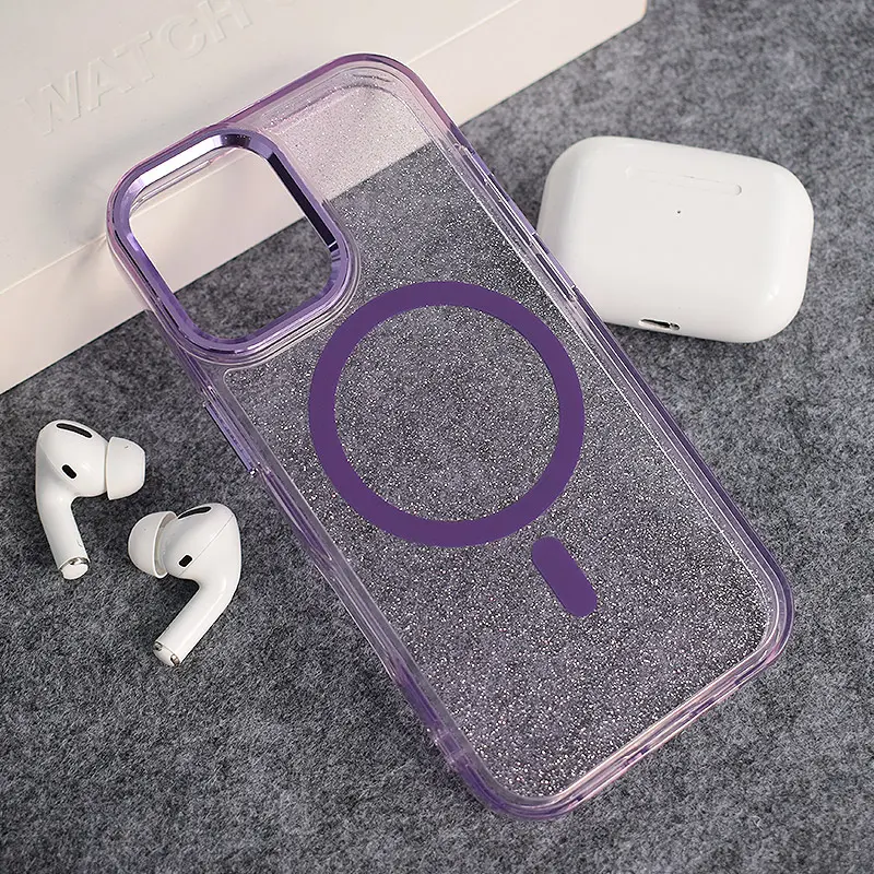 Maska za iPhone 17 Mag Case Glitter ljubičasta