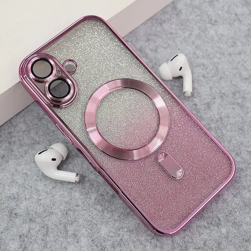 Maska za iPhone 17 Mag Case Electroplated roze