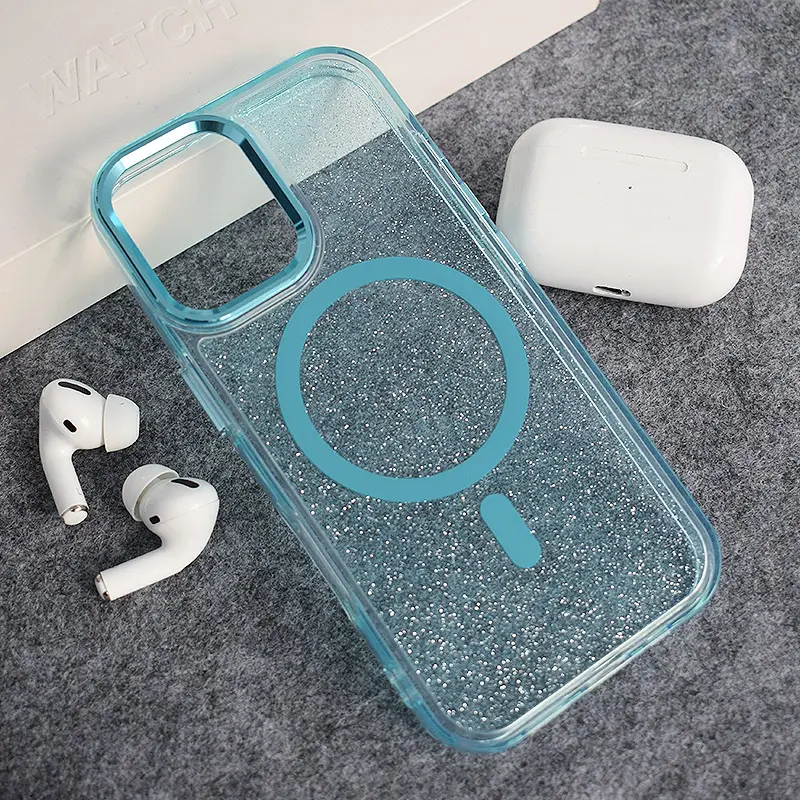 Maska za iPhone 17 Mag Case Glitter plava
