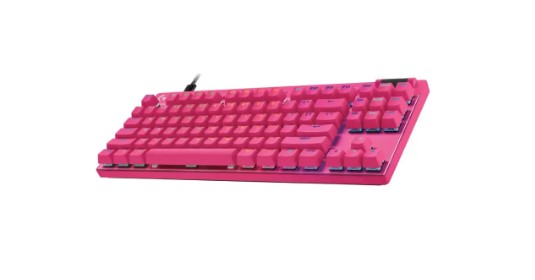 Logitech G PRO X TKL Rapid Gaming Keyboard, Pink, US