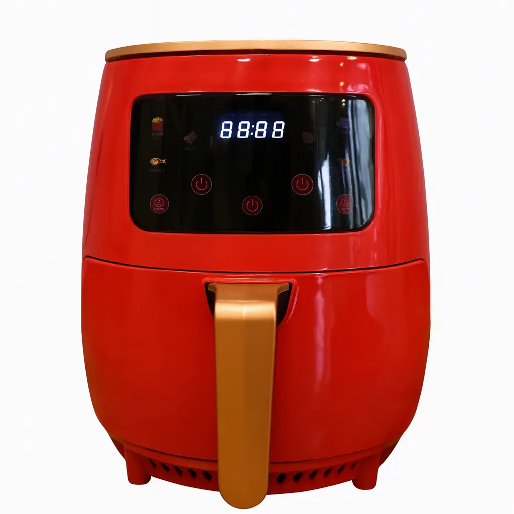 Quantek Air fryer sa tajmerom Q1301RD, LCD, 6L, 1600W, Crvena