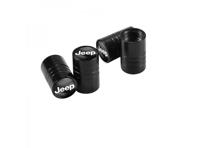 Kapice za ventile - Jeep - okrugle crne