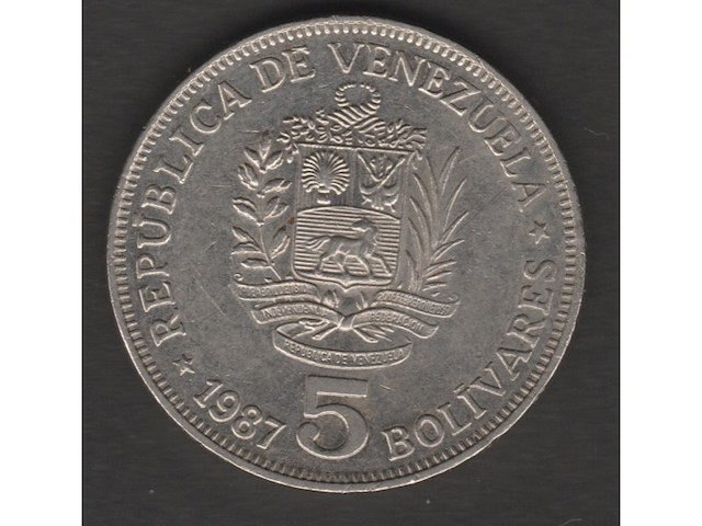 5 Bolivares - 1987 - Venecuela, Venezuela