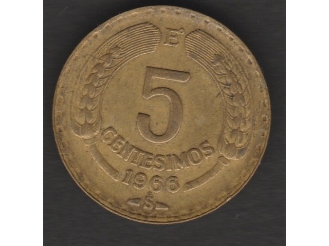5 Centesimos - 1966 - Čile, Chile