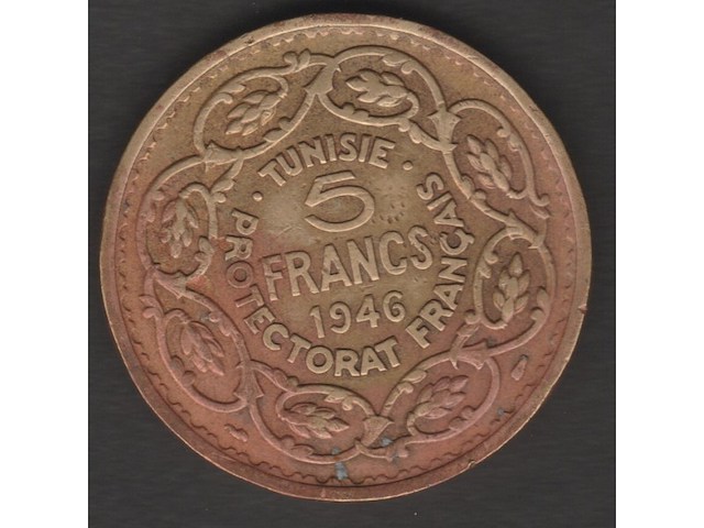 5 Francs, Franaka - 1946 - Tunis