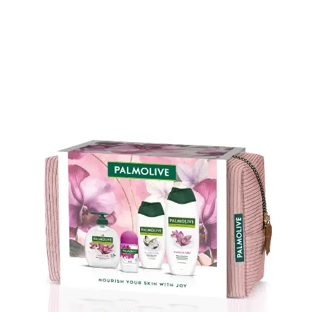 Palmolive Ženski kozmetički set Naturals orchid, Gel za tuširanje 500ml, Gel za tuširanje 250ml, Tečni sapun 300ml, Roll-on 50ml