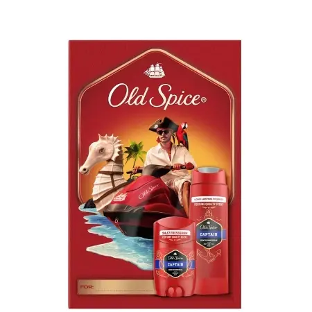 Old spice Muški kozmetički set Captain, Gel za tuširanje, Šampon 250ml i stik 50 ml