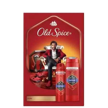 Old spice Muški kozmetički set Captain, Gel za tuširanje 250 ml i Dezodorans 150 ml