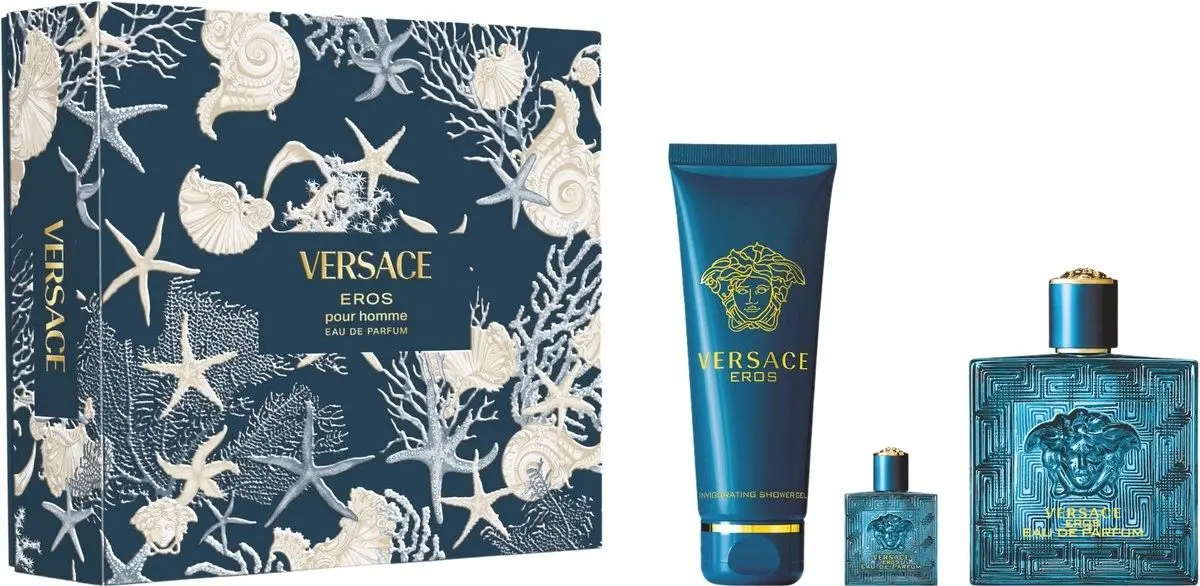 Versace Eros Parfum Gift Set ( EDP 100 ml + EDP 5 ml + SG 150 ml )
