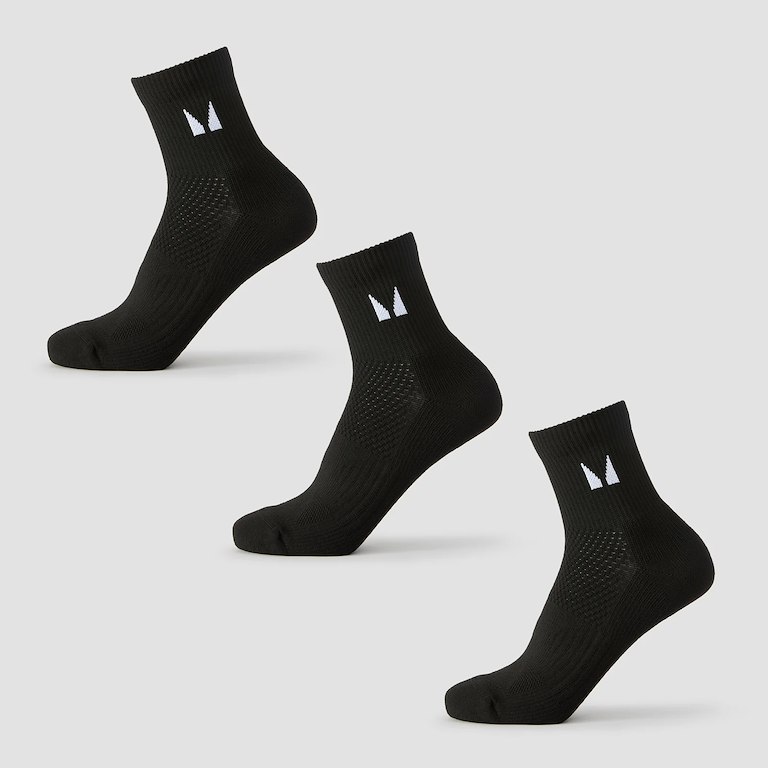 MP Running Ankle Socks (3 Pack) − čarape (pakovanje od 3 para) − crne