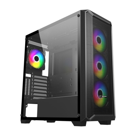 Kućište FSP CMT591A, 4x120mm RGB fan, front mesh, black